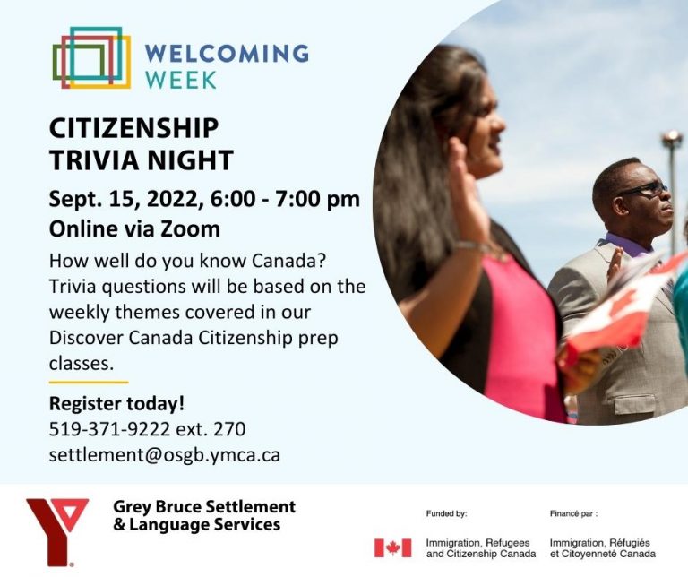 Welcoming Week - YMCA of Owen Sound Grey Bruce